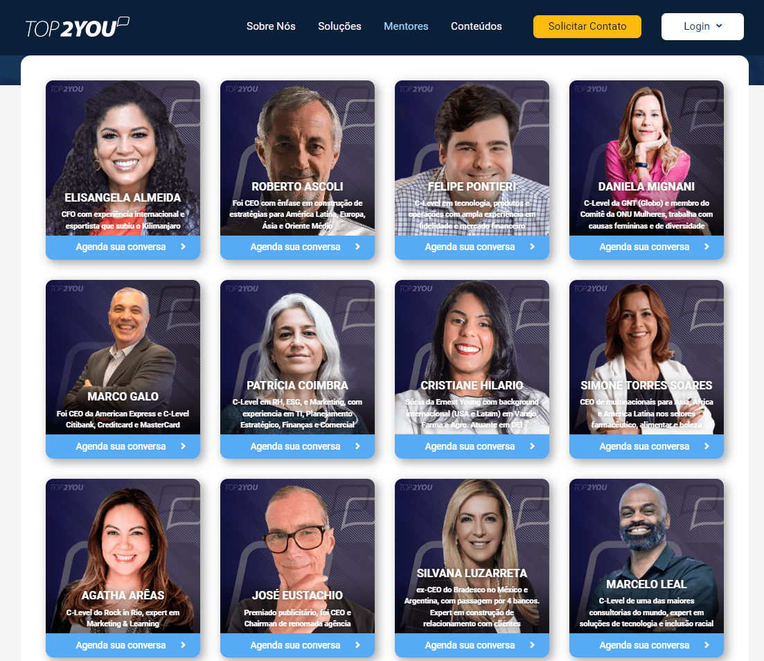 Top2You - Plataforma de Mentoria Online de alto impacto para líderes e talentos